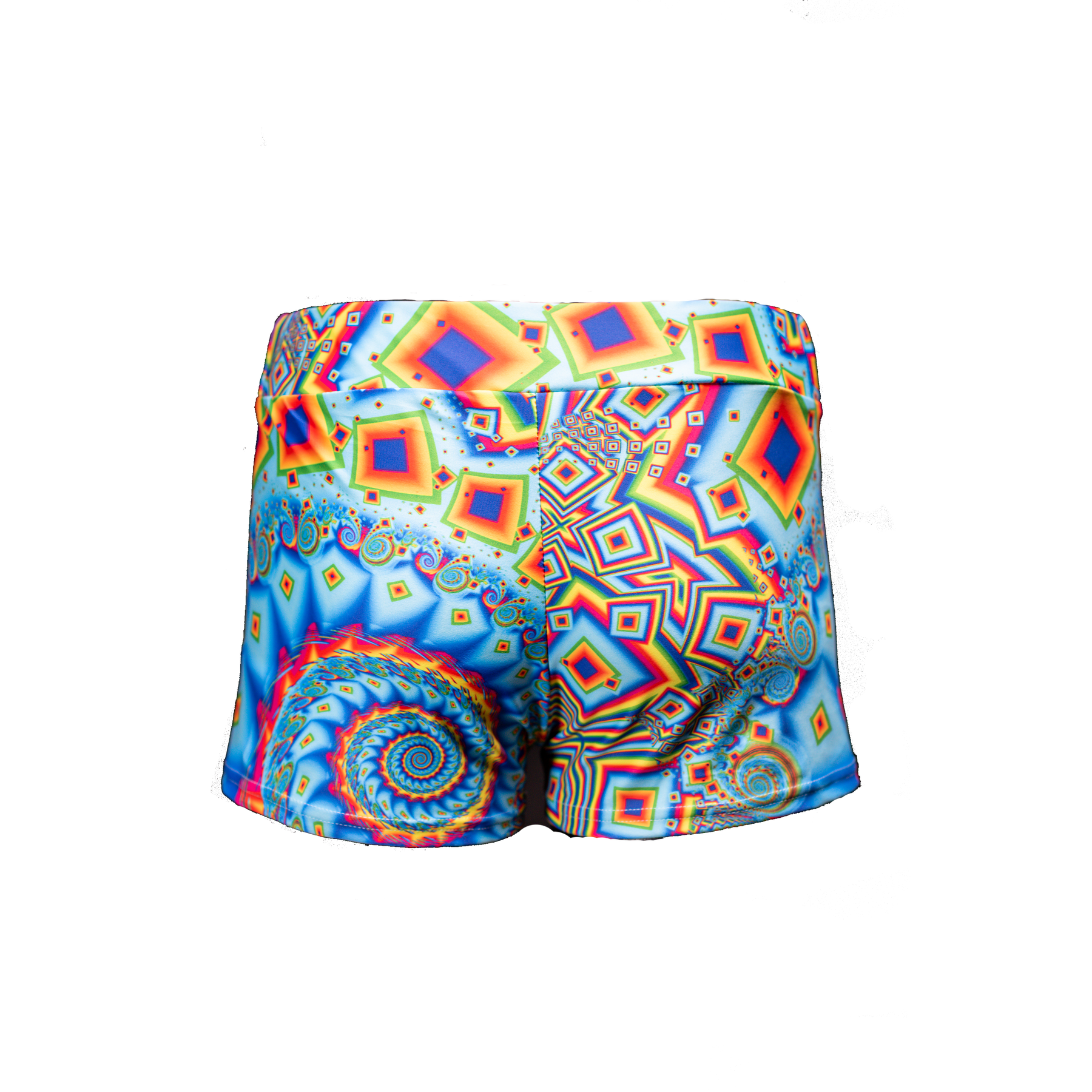 Third Eye Vortex Booty Shorts - Colorimetry Lights